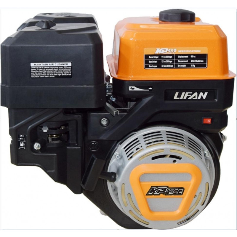 Motor Lifan Bencina Modelo KP480E p/Eléctrica 16 HP